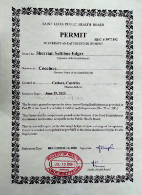 Public Health Certificate – COCOLOVE